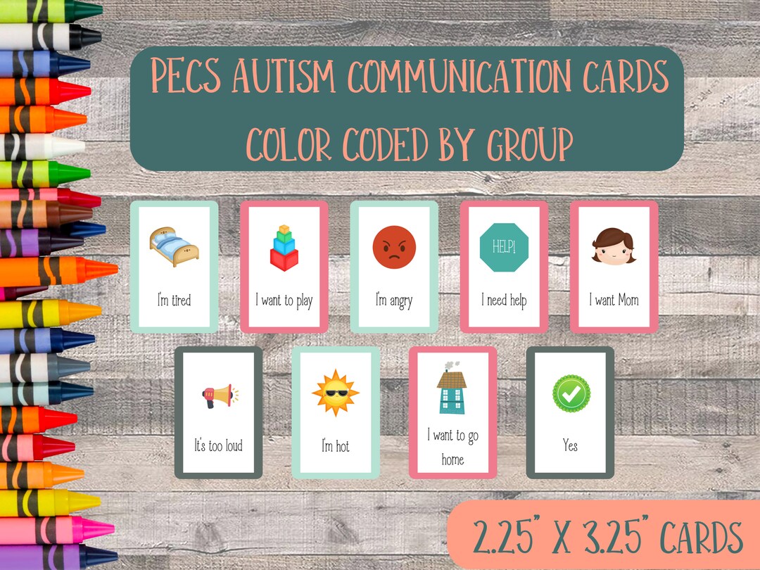 Autism Communication Cards, Therapy Cards, Girls Autism Toys and ...