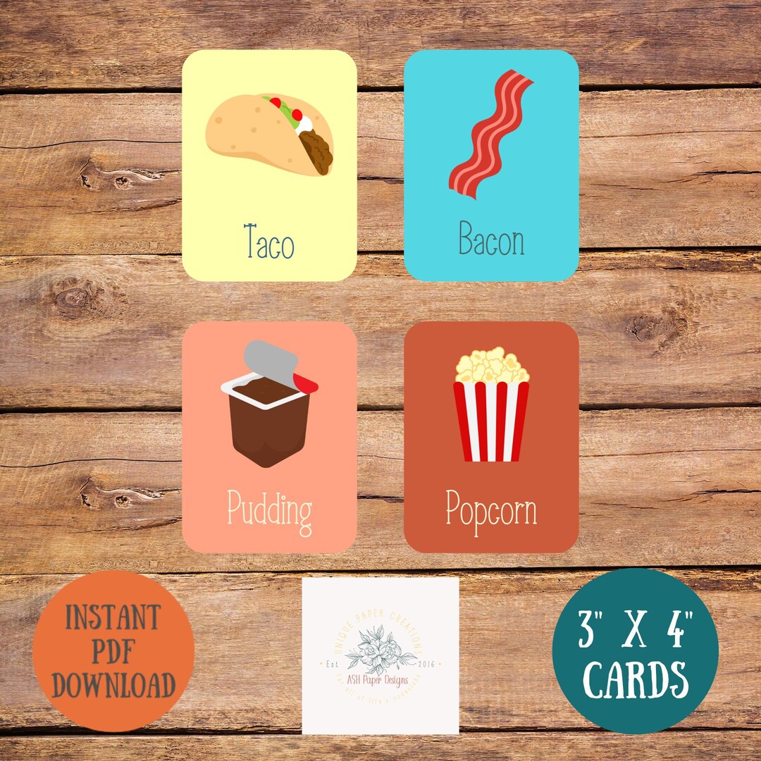 Fun And Interactive Printable Food Flash Cards For Early Etsy fun-and-interactive-printable-food-flash-cards-for-early-etsy