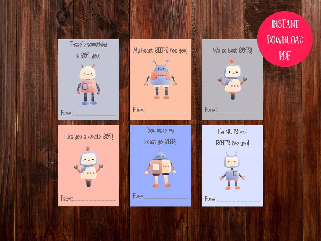 Printable Kids Classroom Valentines Cards, Click Here to Get Your ...