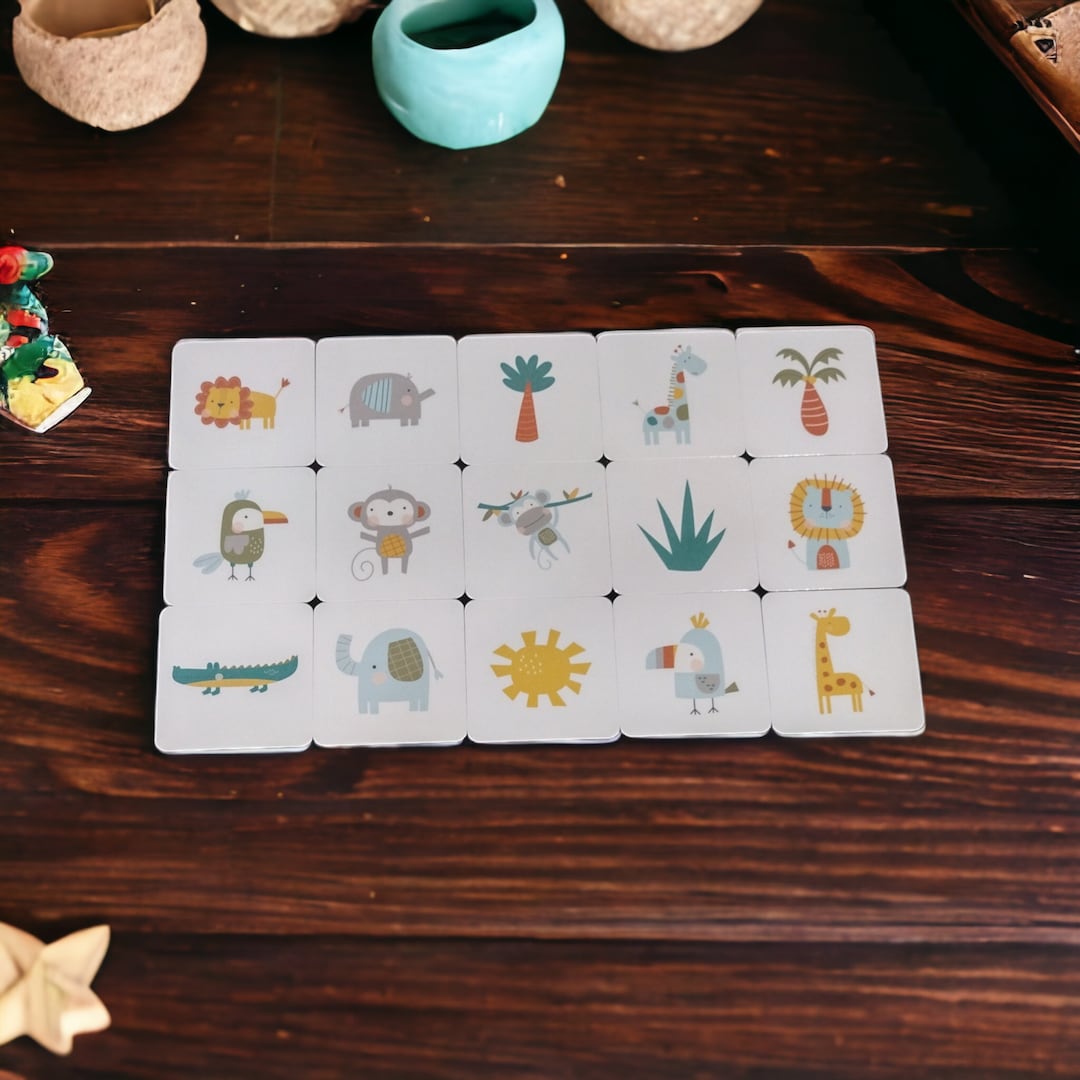 Interactive Jungle Animal Memory Game Set, Perfect for Family Game ...