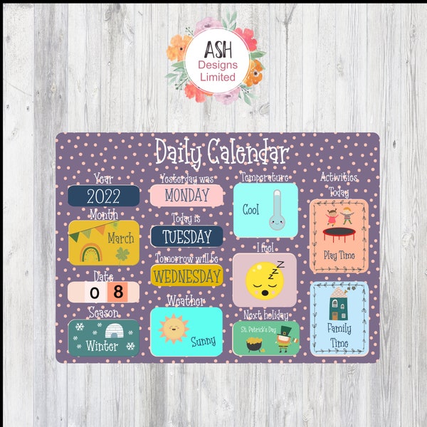 Kids Felt Calendar - Etsy