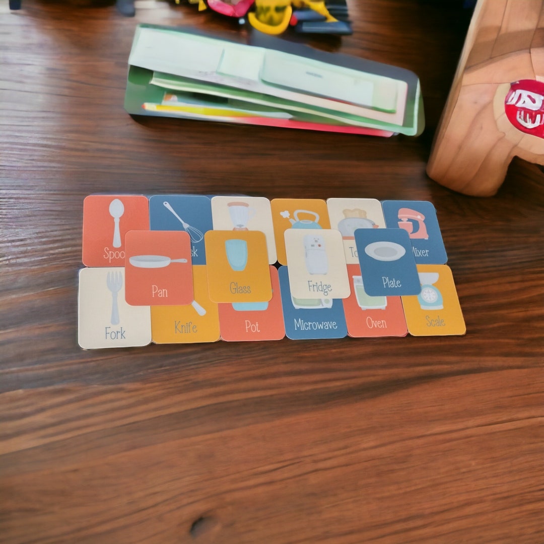 Kitchen Flashcards Set of 16, Fully Assembled Preschool Curriculum for ...