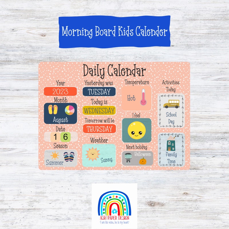 Montessori Calendar - Etsy