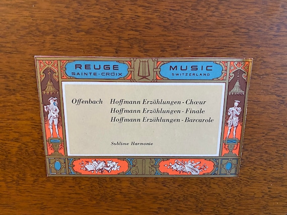 Reuge 144 Note Inlaid Burl Music Box W/ Horse & Carriage Reuge 144 Note Inlaid Burl Music Box W/ Horse & Carriage