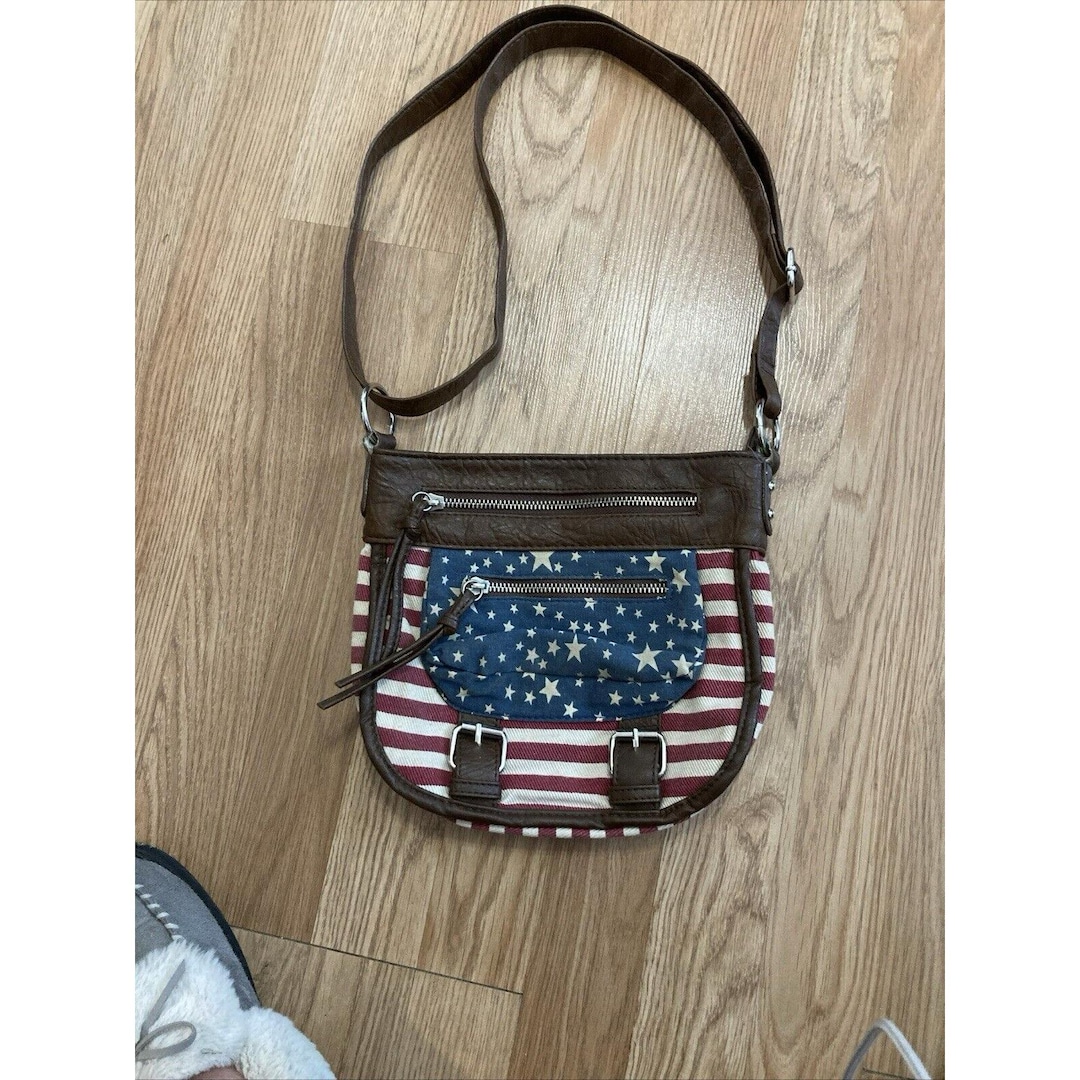 Patriotic Americana Crossbody Bag Red White Blue Stars Stripes American ...