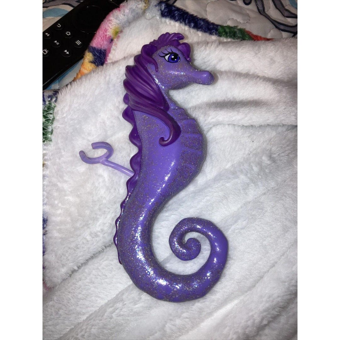 Barbie in A Mermaid Tale SEAHORSE ONLY Stylist Doll Purple Glitter Toy ...