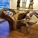 Sculptural Inverse Root Ball Table, Glass and Driftwood, 36 Inches ...