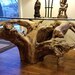 Sculptural Inverse Root Ball Table, Glass and Driftwood, 36 Inches ...