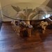 Sculptural Inverse Root Ball Table, Glass and Driftwood, 36 Inches ...