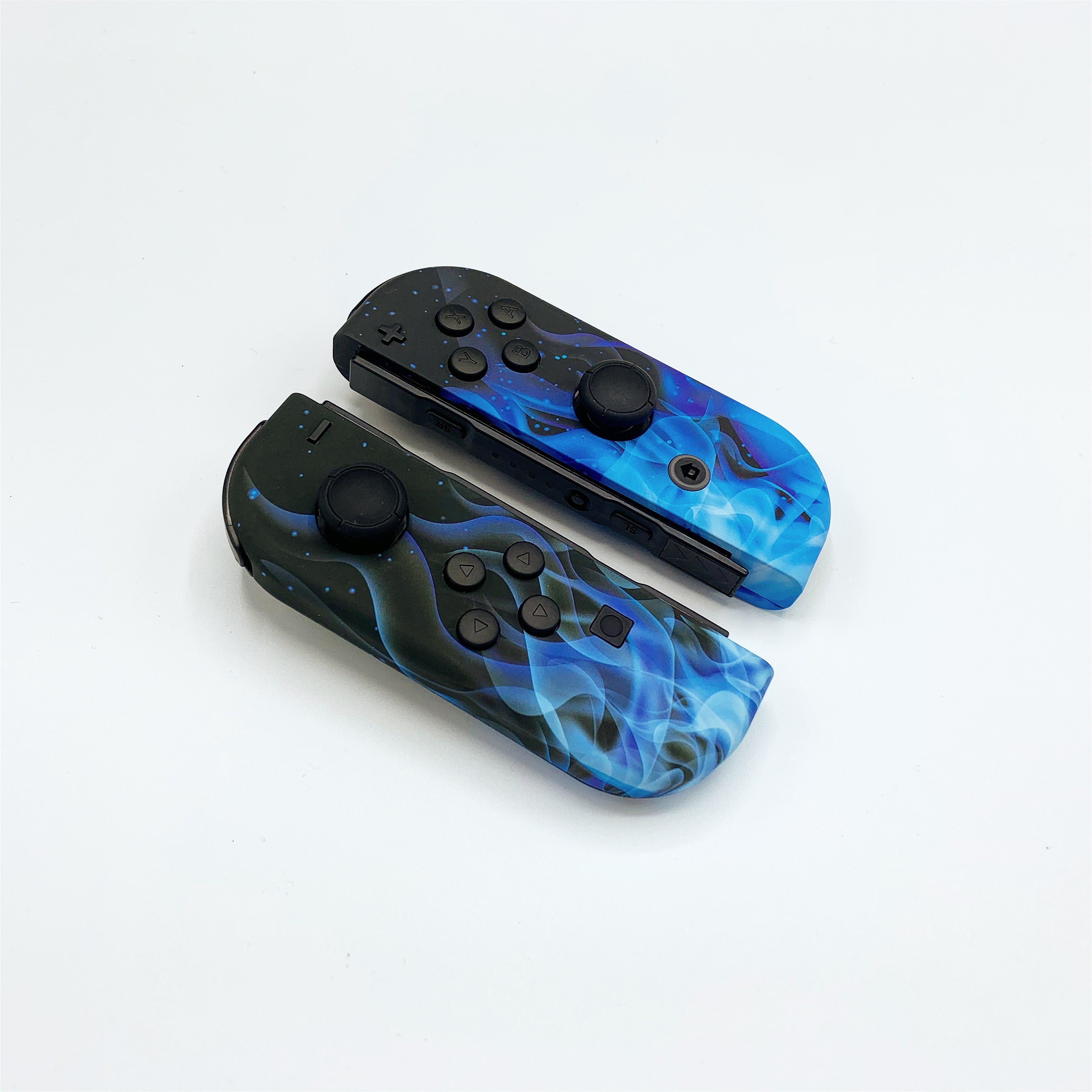 Nuevo Nintendo Switch Custom Joycons Soft Touch Blue Flame Joy | Etsy