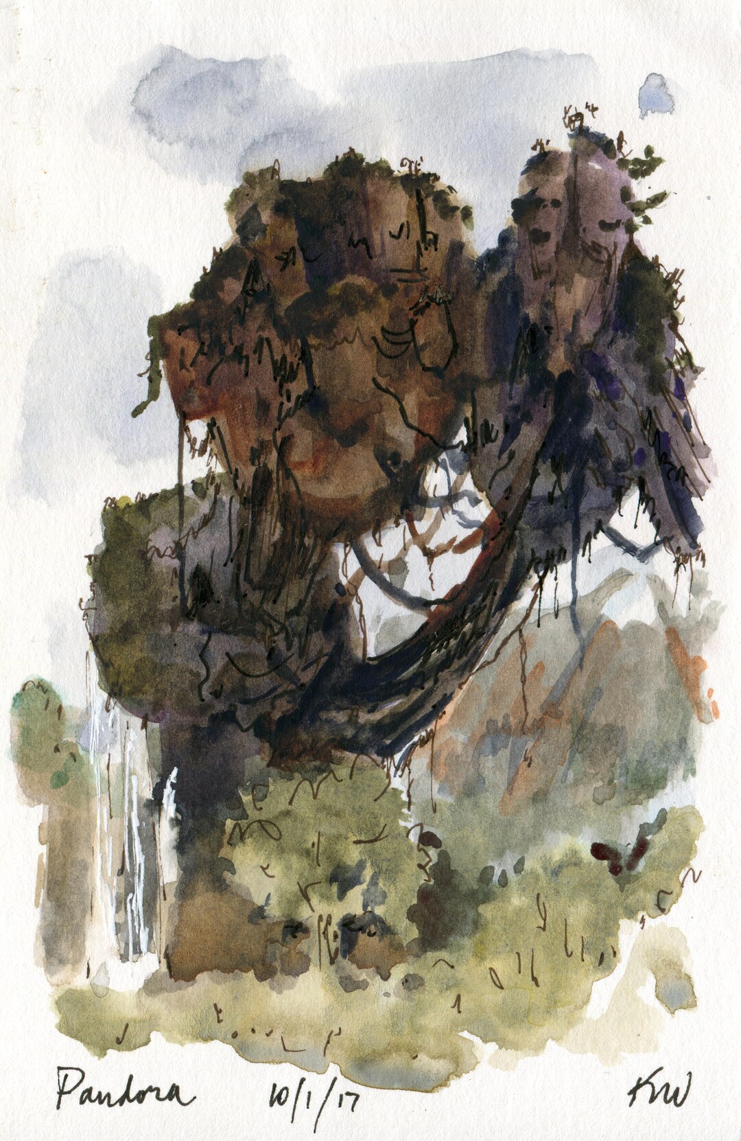 4x6 - Pandora - Original Watercolor Painting - Etsy