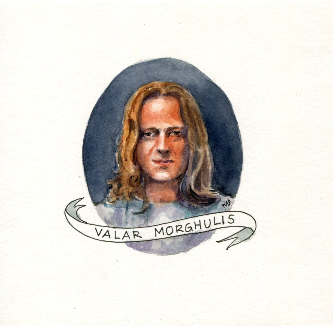 6x6 Valar Morghulis Original Watercolor Painting - Etsy