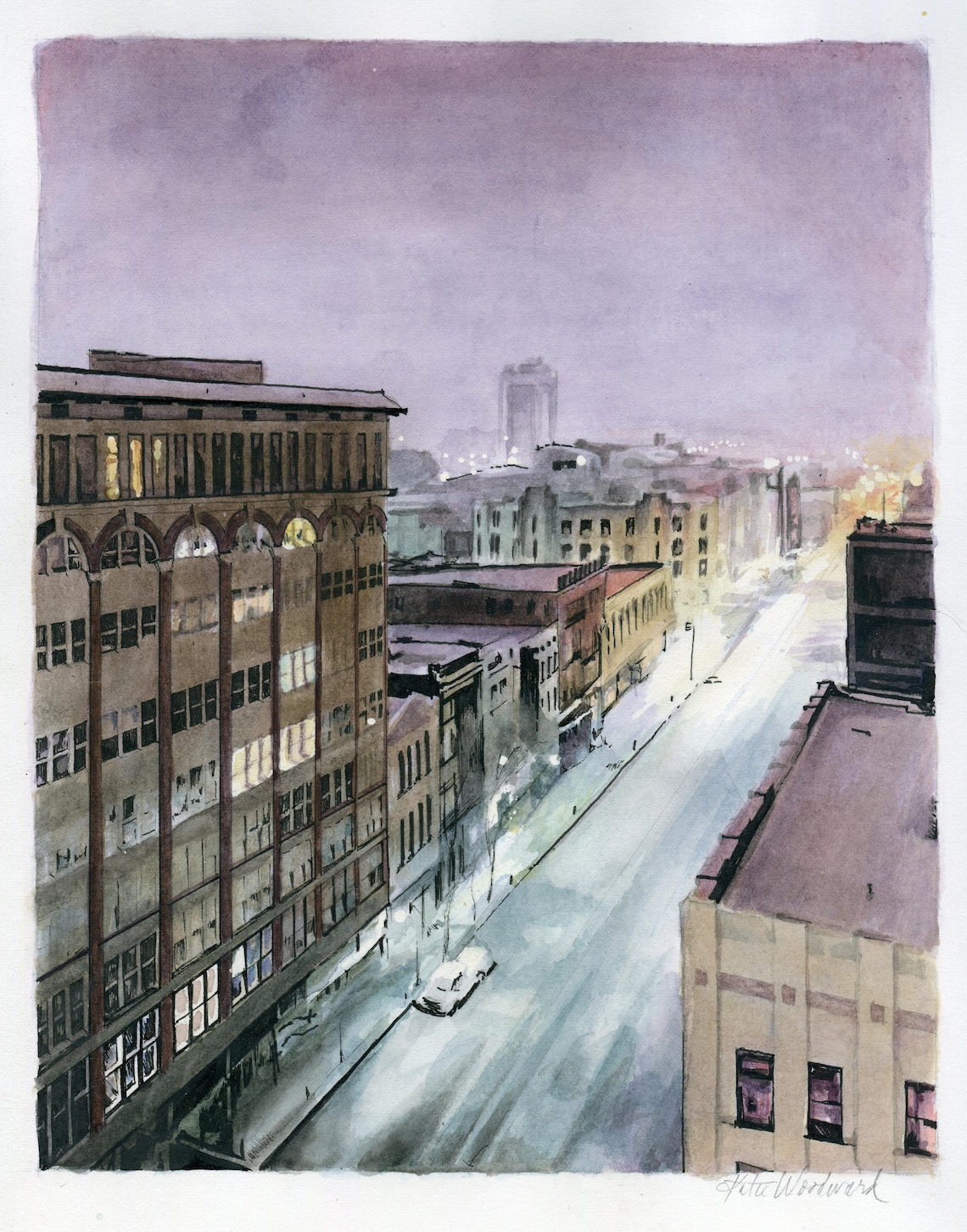 7x9 - Birmingham Alabama, Original Watercolor Painting - Etsy