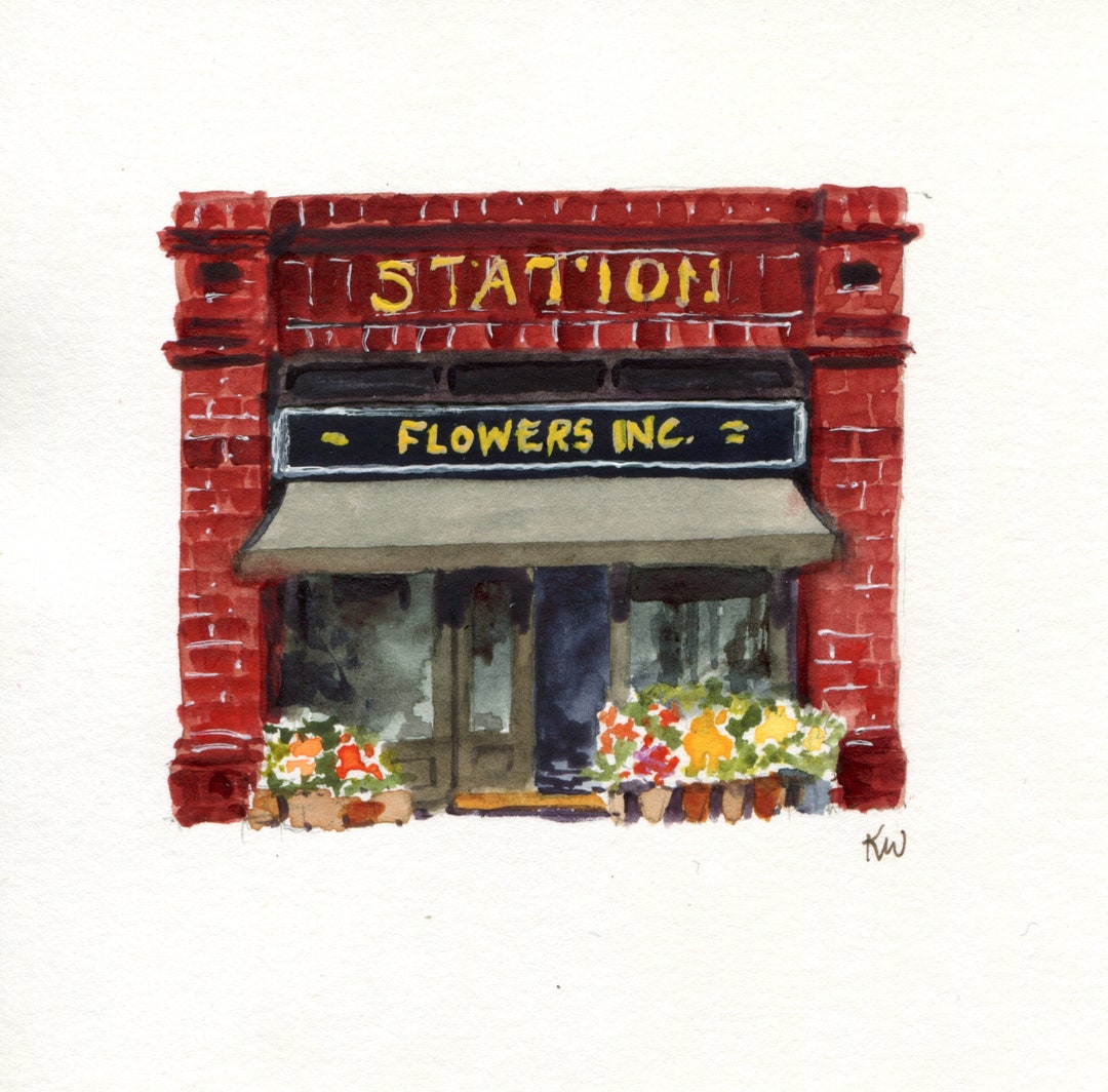 4x4 Flowers Inc Original Watercolor Painting - Etsy