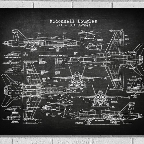 F18 Hornet Patent Print Fighter Jet Blueprint Airplane - Etsy