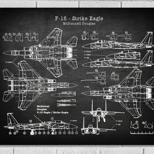 F-15 Strike Eagle Aircraft F-15 Mcdonnell Douglas Airplane - Etsy