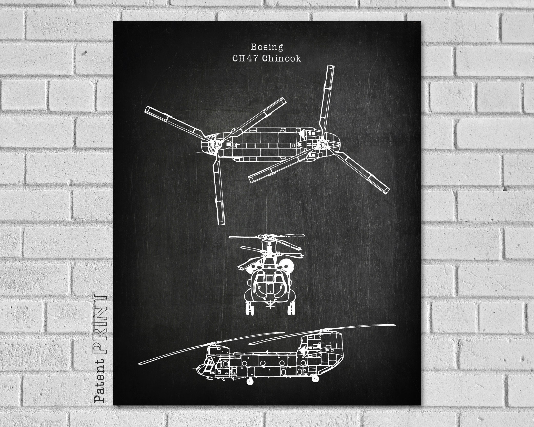 Chinook CH 47 Helicopter Diagram Blueprint - CH-47 Army Helicopter ...