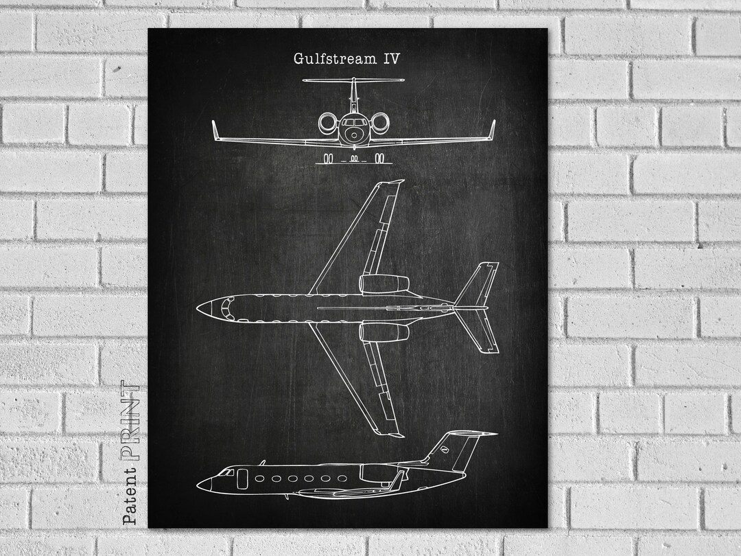 Gulfstream IV - Gulfstream 4 Airplane - Aircraft Art - Plane Decor ...