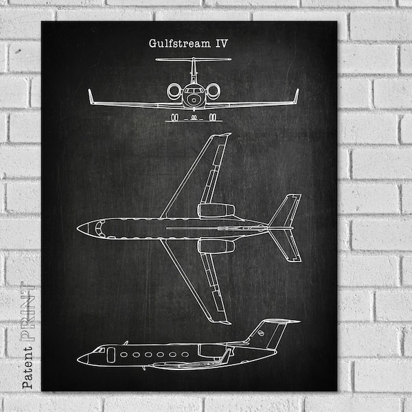 Gulfstream Airplane Art - Etsy
