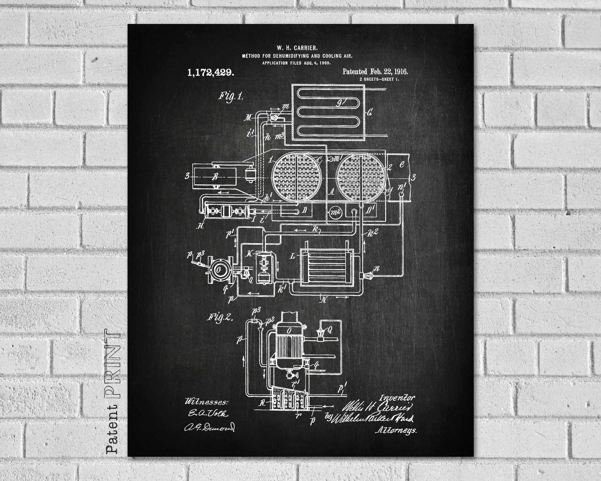 Air Conditioning Unit Patent - HVAC Dehumidifying and Cooling - Air ...