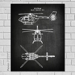 Airbus H-145 Medical Helicopter Diagram Blueprint - H145 Helicopter ...