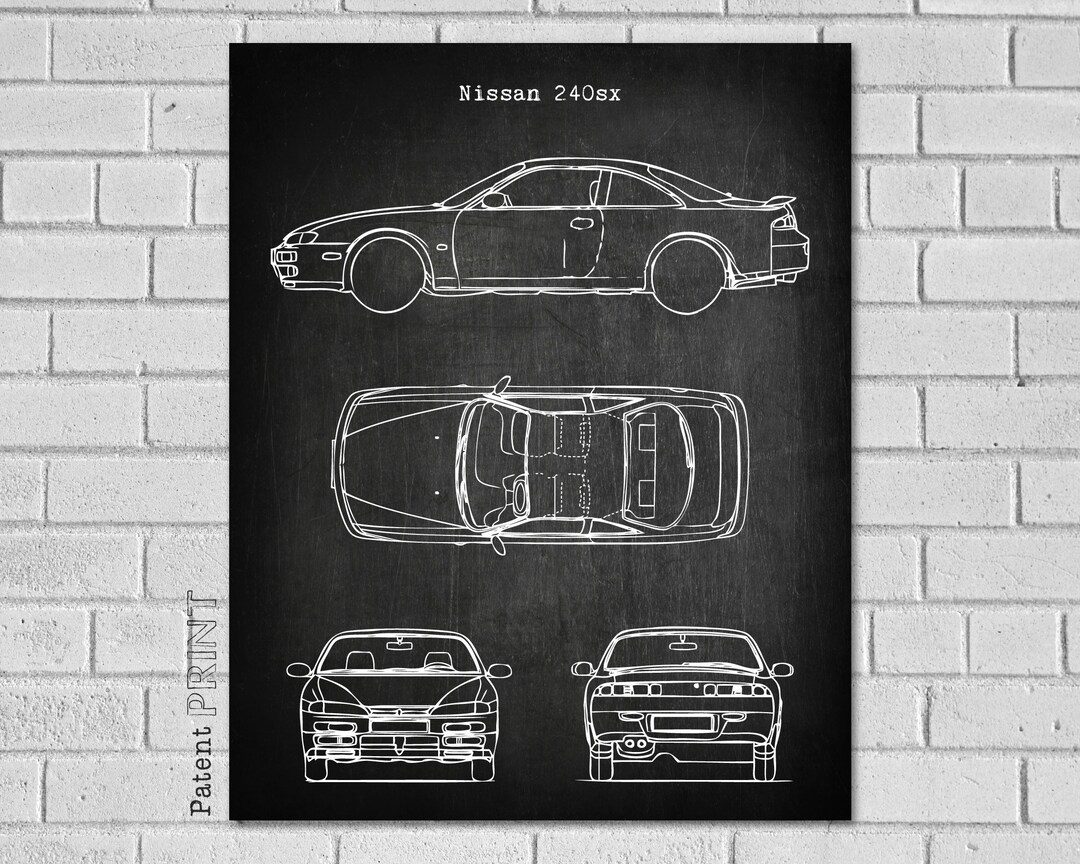 240sx Car Patent Print - Car Decor - Car Art - Car Poster - 240sx S14 ...