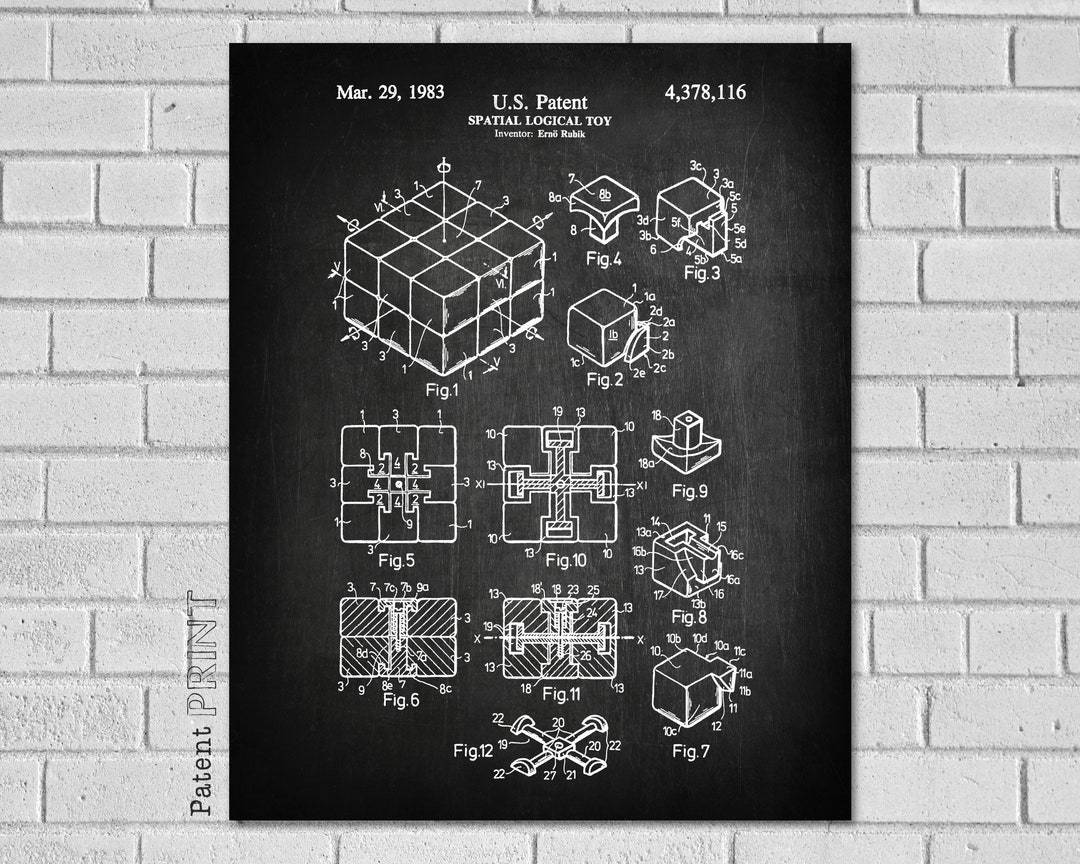 Rubik's Cube - Spatial Logical Toy - Game Room Art - Rubik Game - Game ...