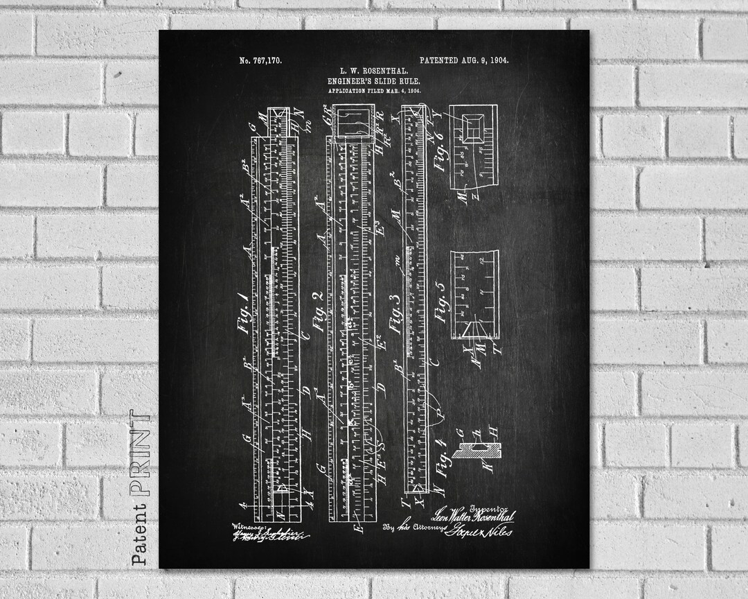 Engineer's Slide Rule Drafting - Architect Decor - Architect Poster ...