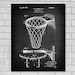 Basketball Goal Poster - Basketball Net Blueprint - Basketball Patent ...
