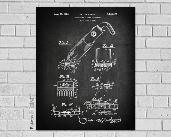 Hair Clipper Patent Print Barber Poster Barber Gifts Buch - Etsy