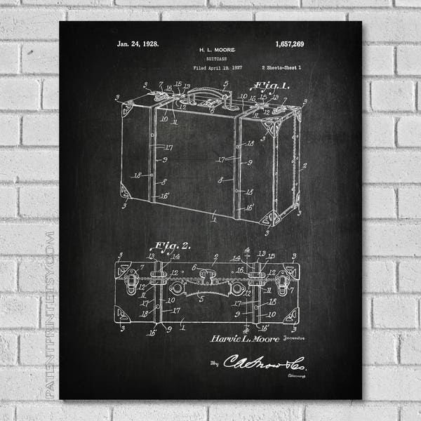 Retro Suitcase - Etsy