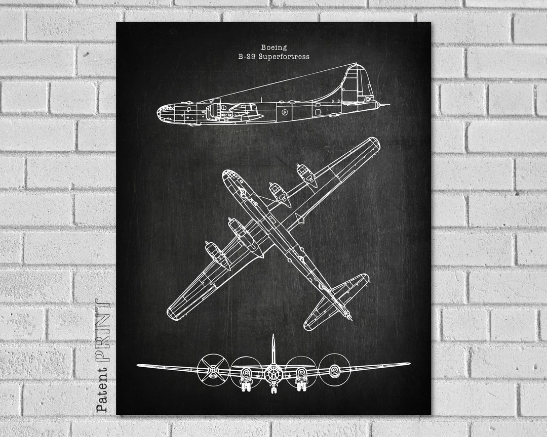 Boeing B-29 Superfortress Airplane Decor - B29 Art- Plane Decor ...