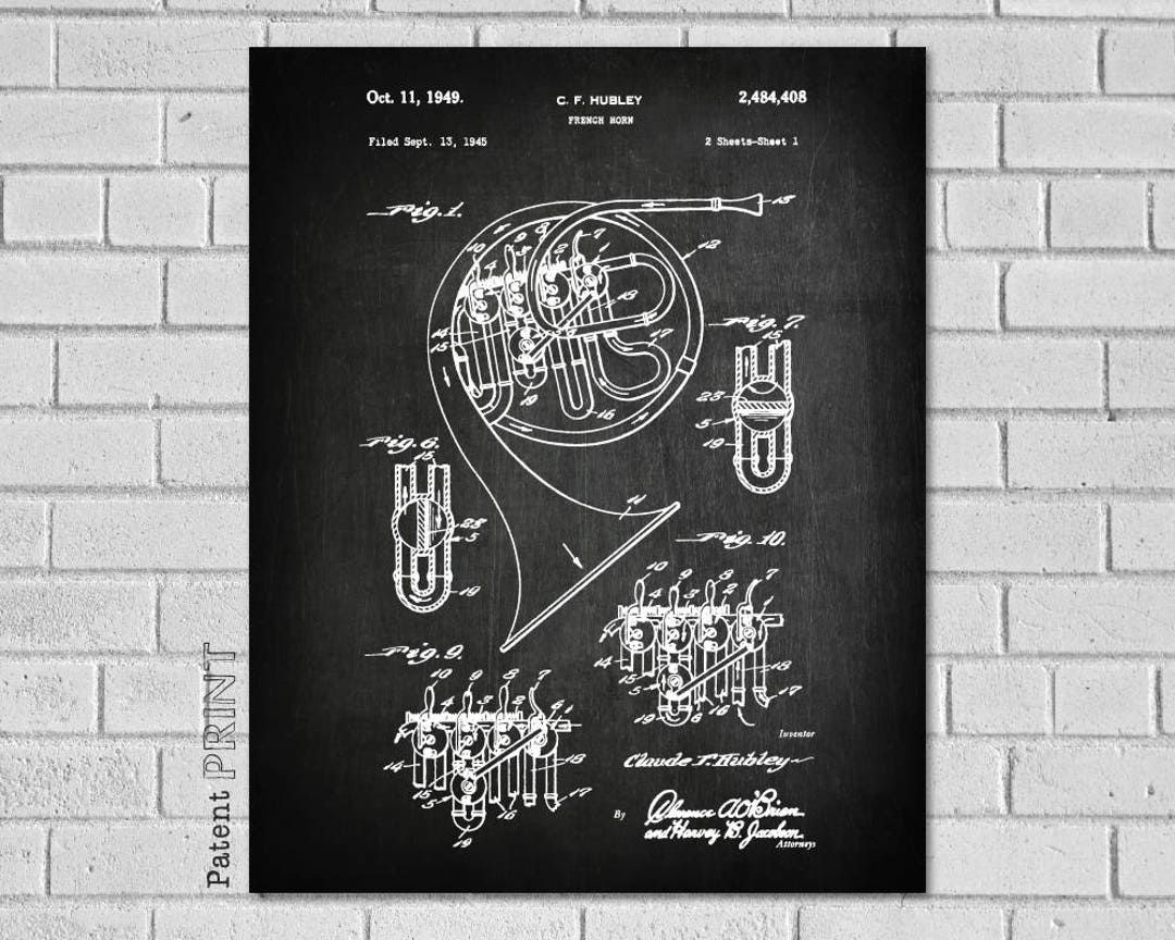 French Horn Art, French Horn Gift, French Horn Wall Decor, French Horn ...