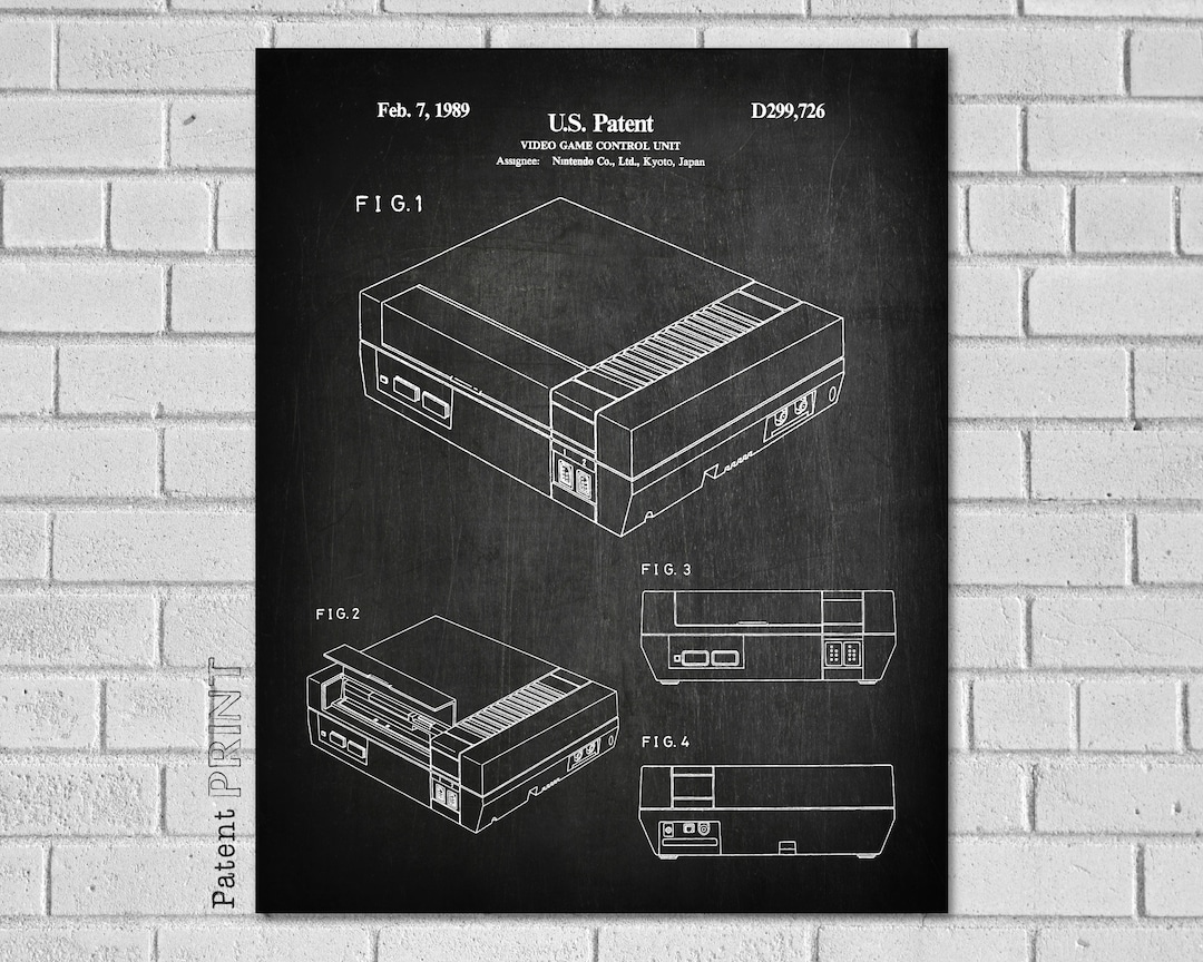 Video Game Patent - NES Game Patent Print - Video Game Patent - Patent ...