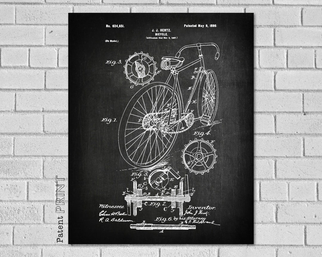 Bicycle Wall Art, Bicycle Poster, Bicycle Patent, Bicycle Print ...