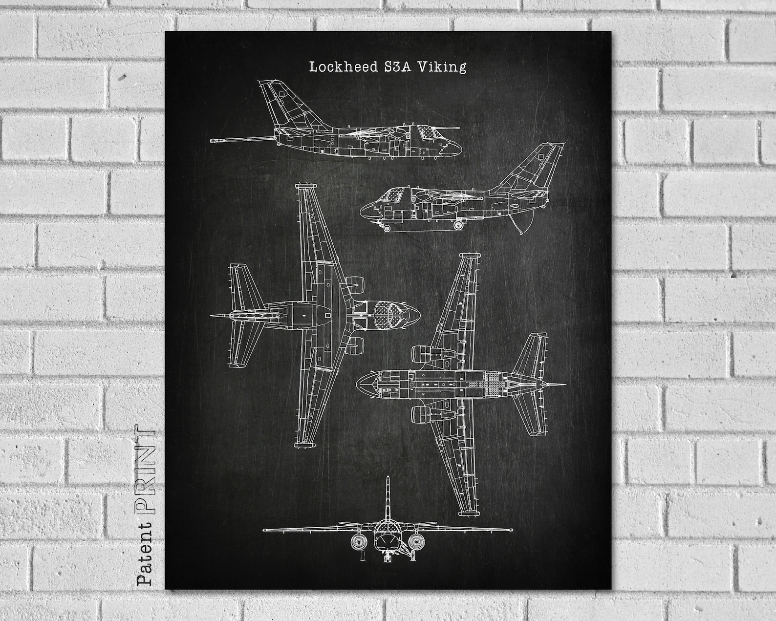 Lockheed S3A Viking Aircraft Airplane Blueprint Aviation - Etsy