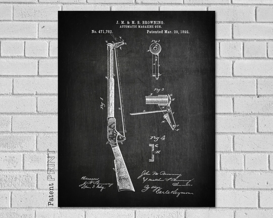 Rifle Gun Patent Print Rifle Patent Rifle Print Gun Patent Art Print ...