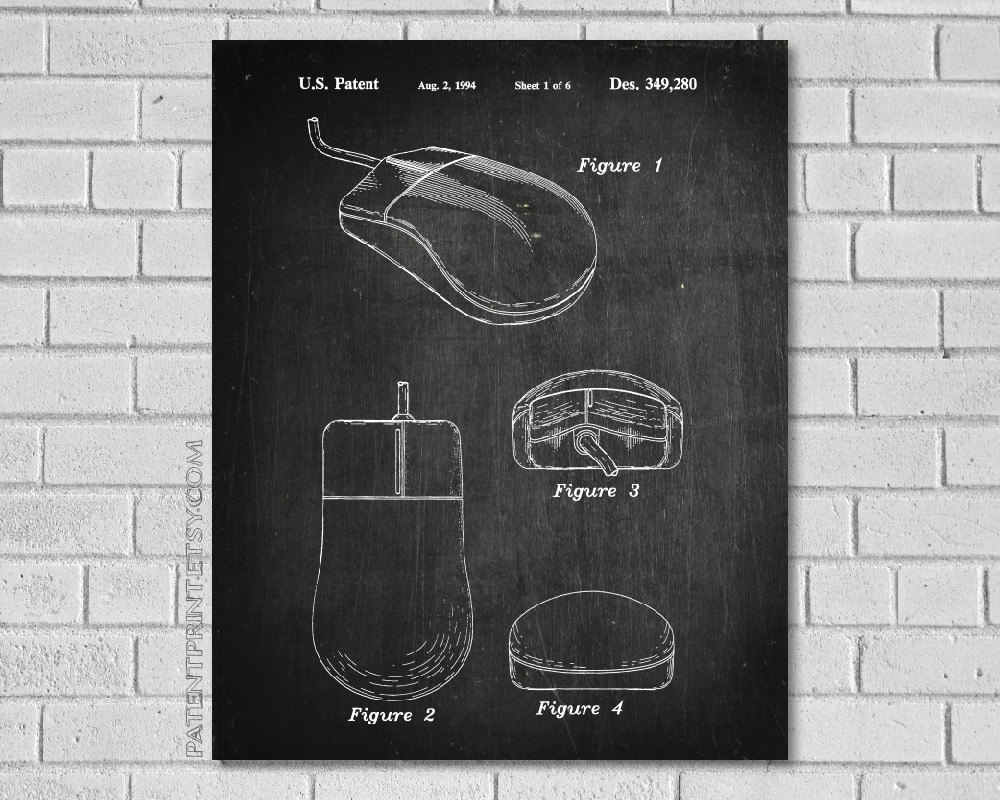 Computer Mouse Patent Print Computer Patent Computer - Etsy