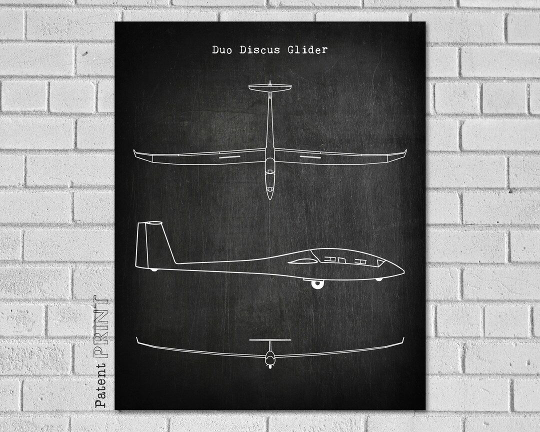 Duo Discus Glider Airplane Decor - Aircraft Decor - Plane Decor ...