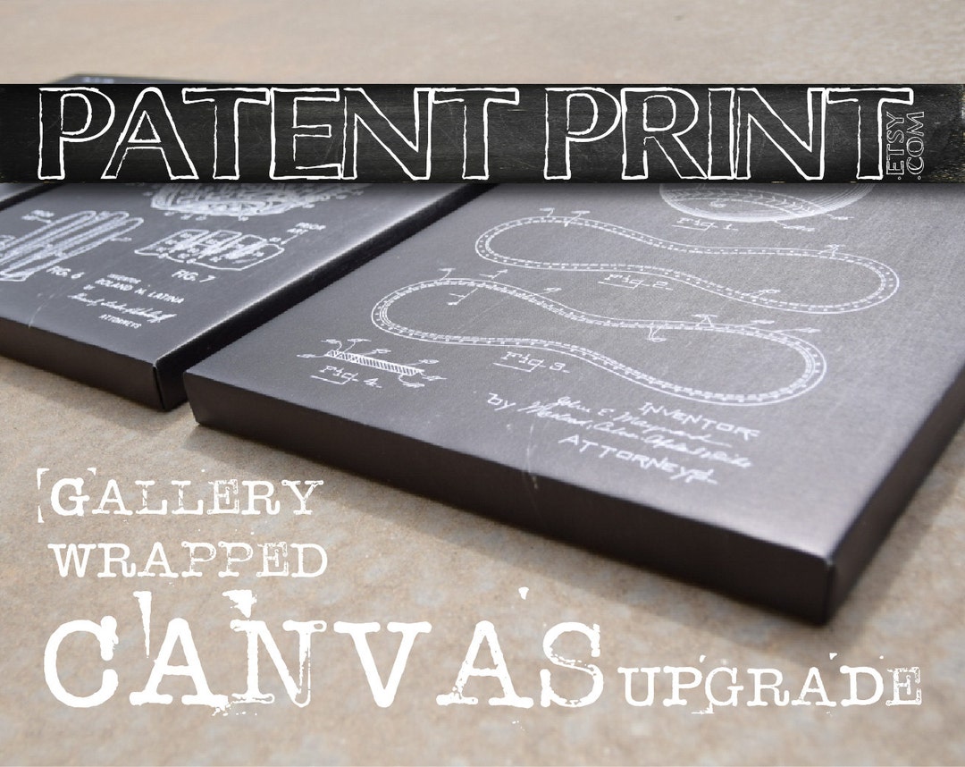 Patent Print Canvas Sign - Canvas Sign Patent Decor - Patent Wall Art ...