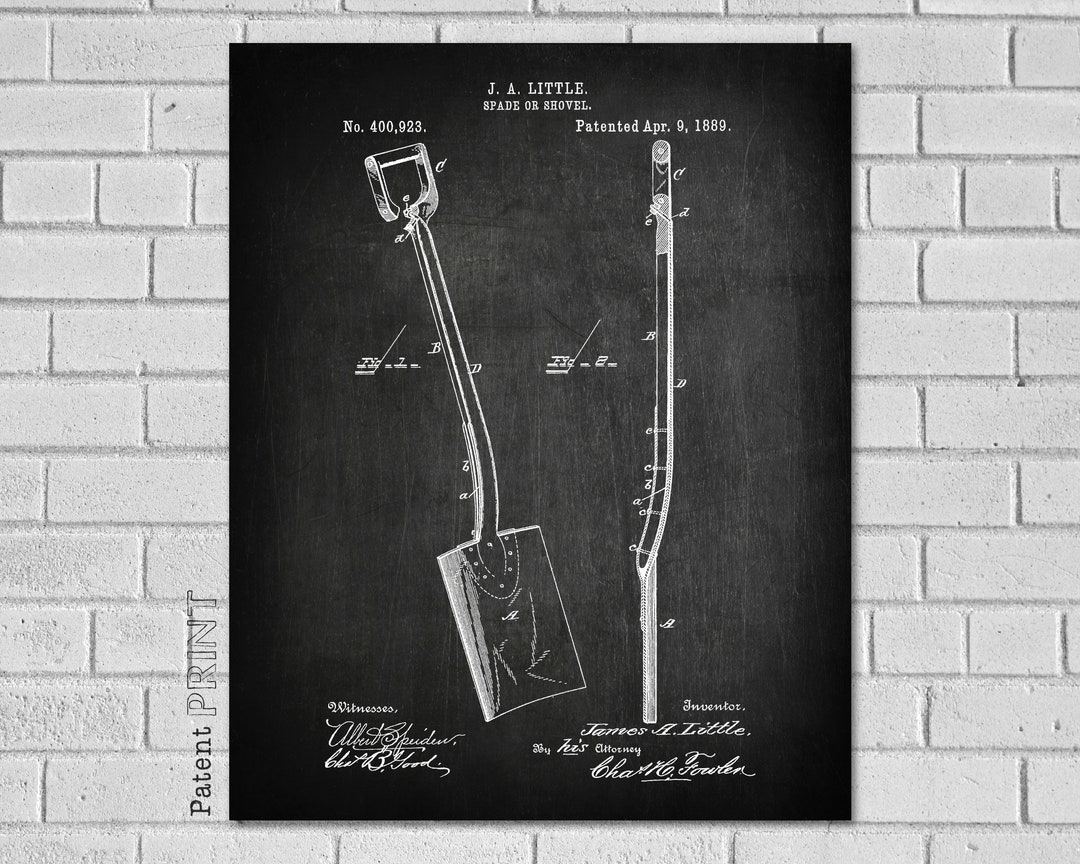 Shovel Print - Tool Decor - Shovel Poster - Shovel Spade - Construction ...
