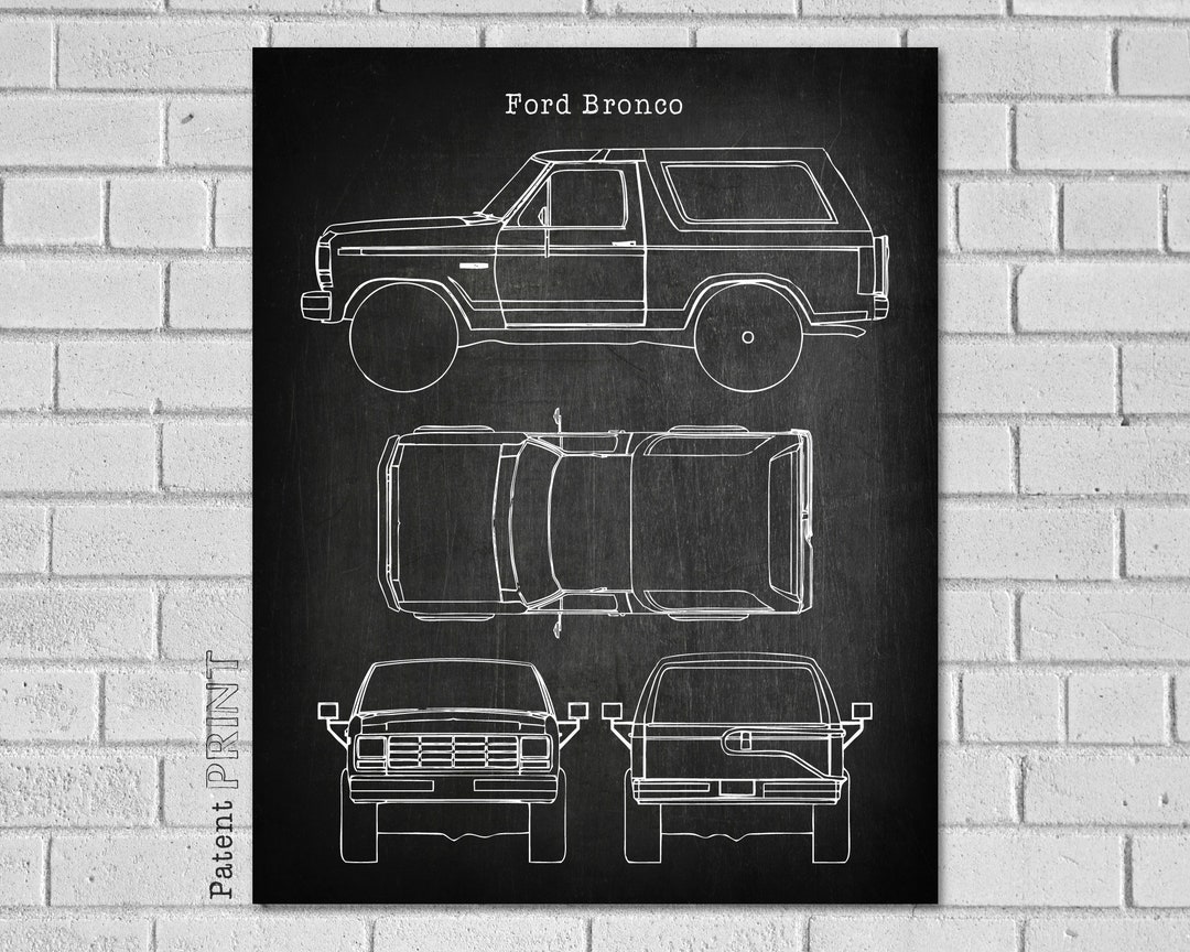 Bronco Truck Diagram, Bronco Design, Bronco Truck Decor, Automobile ...