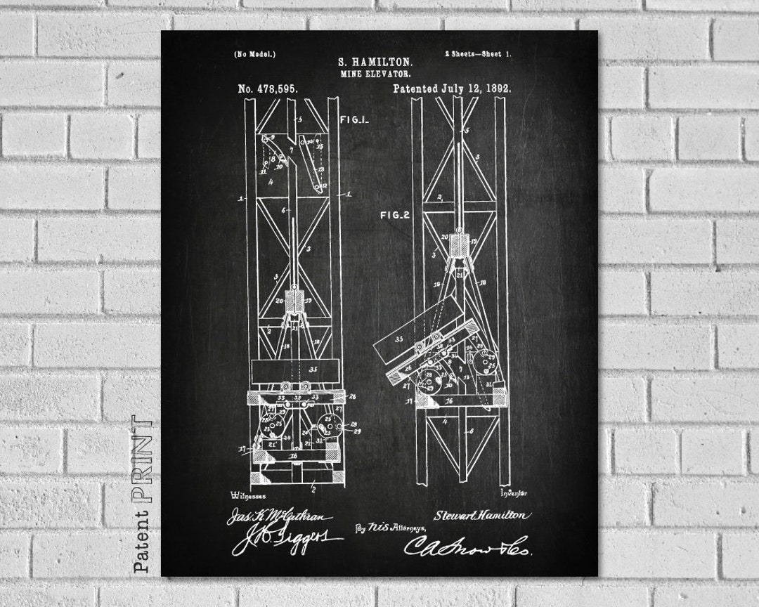 Mining Elevator, Mining Decor, Mine Shaft, Mining Gift, Mining Poster ...