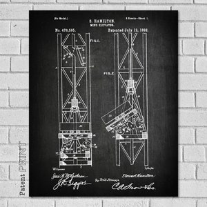 Mining Elevator, Mining Decor, Mine Shaft, Mining Gift, Mining Poster ...