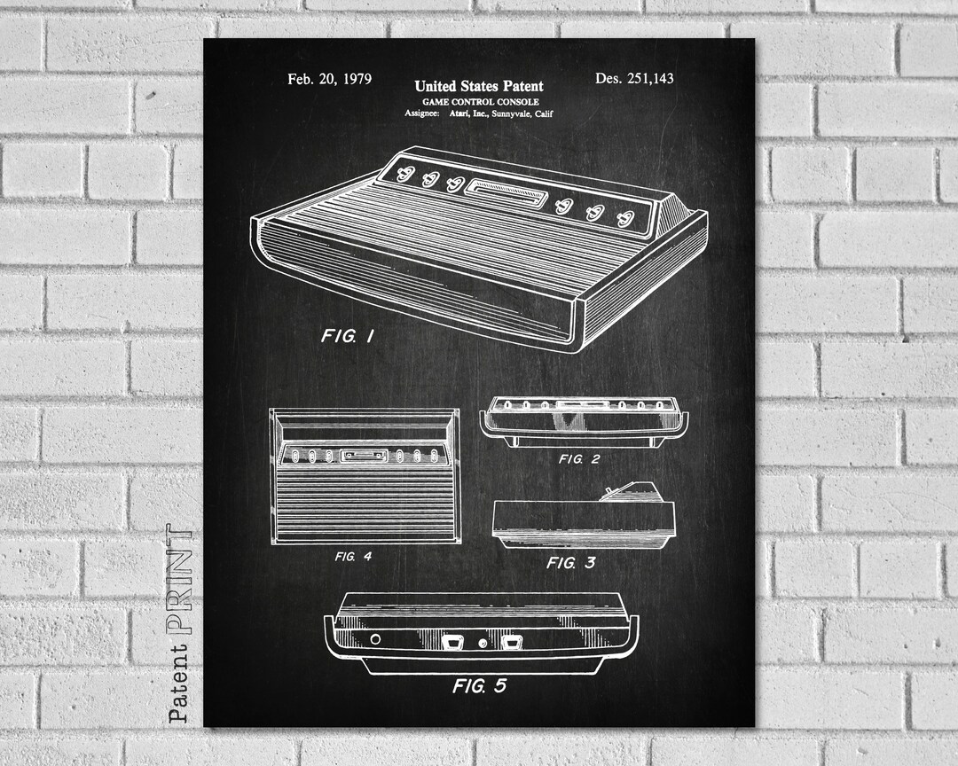 Video Game Control Console Patent - Vintage Video Game Patent - TV ...