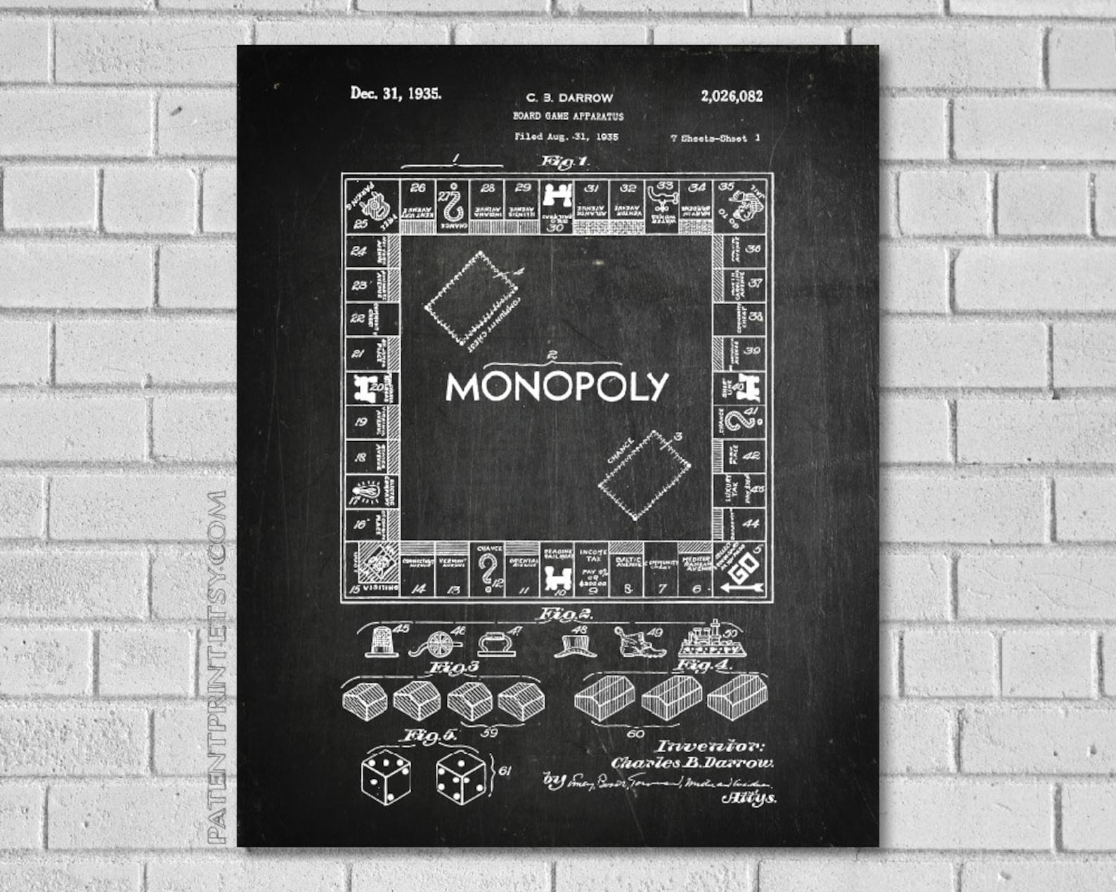 Board Game Decor Game Art Game Game Art Game Blueprint - Etsy