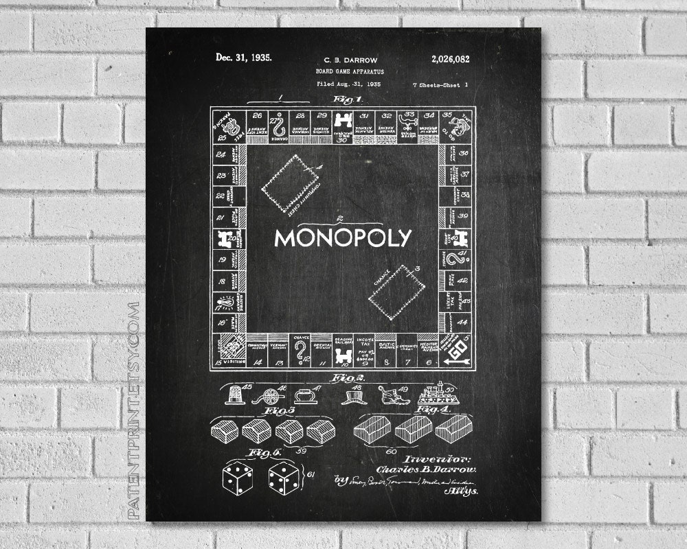 Board Game Decor Game Art Game Game Art Game Blueprint - Etsy