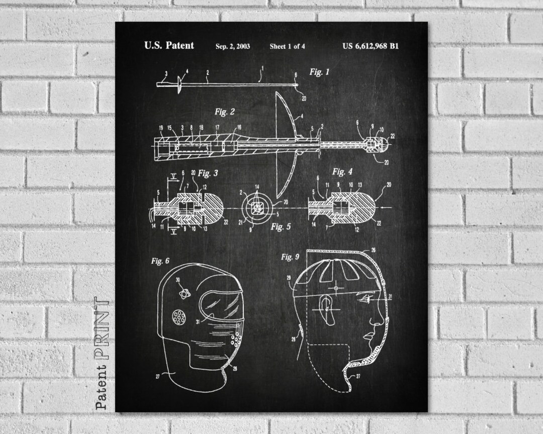 Fencing, Fencing Art, Fencing Print, Fencing Poster, Fencing Blueprint ...