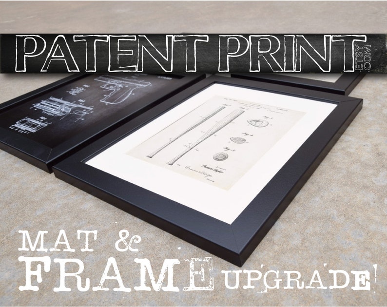 Patent Print Framed Decor Patent Frame Patent Wall Art - Etsy