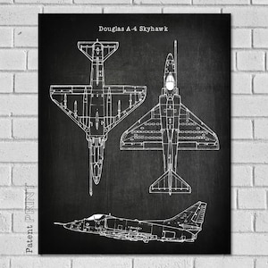 A-4 Skyhawk Airplane - Aircraft Decor - Plane Decor - Airplane Art ...